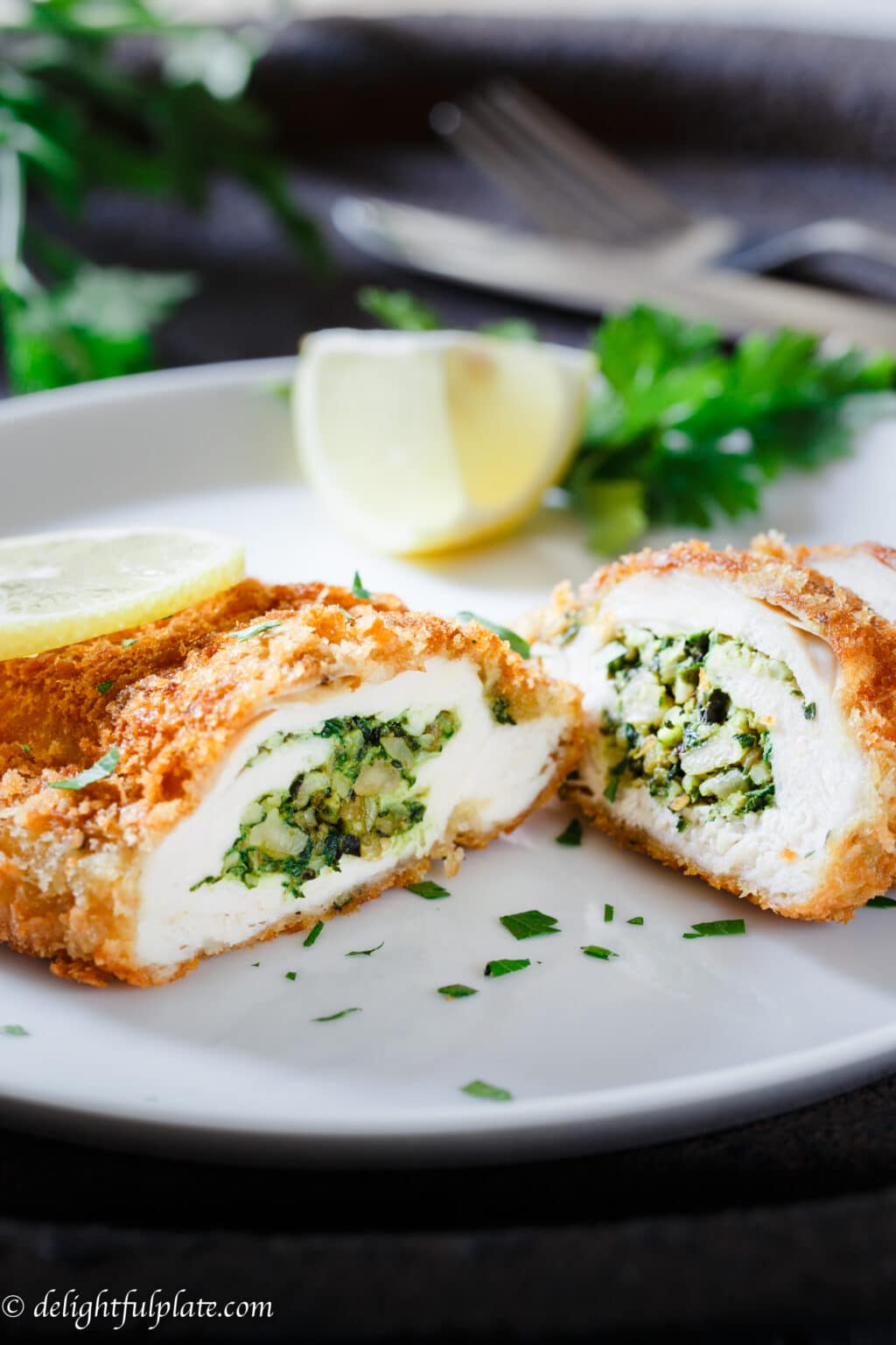 Basil Spinach Stuffed Chicken Breast - Delightful Plate