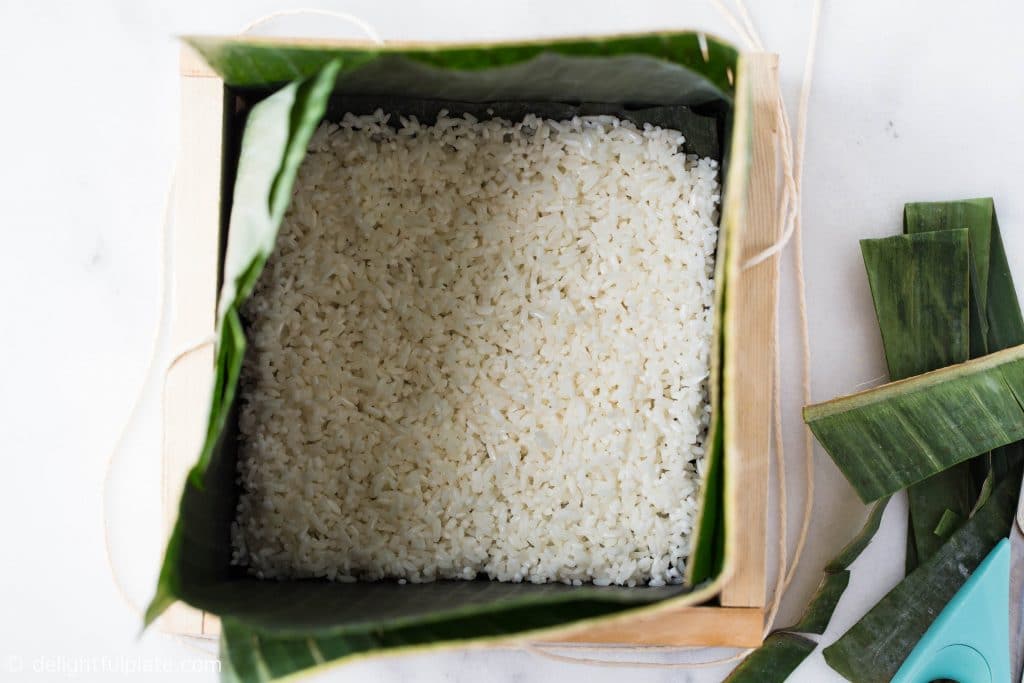 Vietnamese Square Sticky Rice Cake (Banh Chung) - Delightful Plate