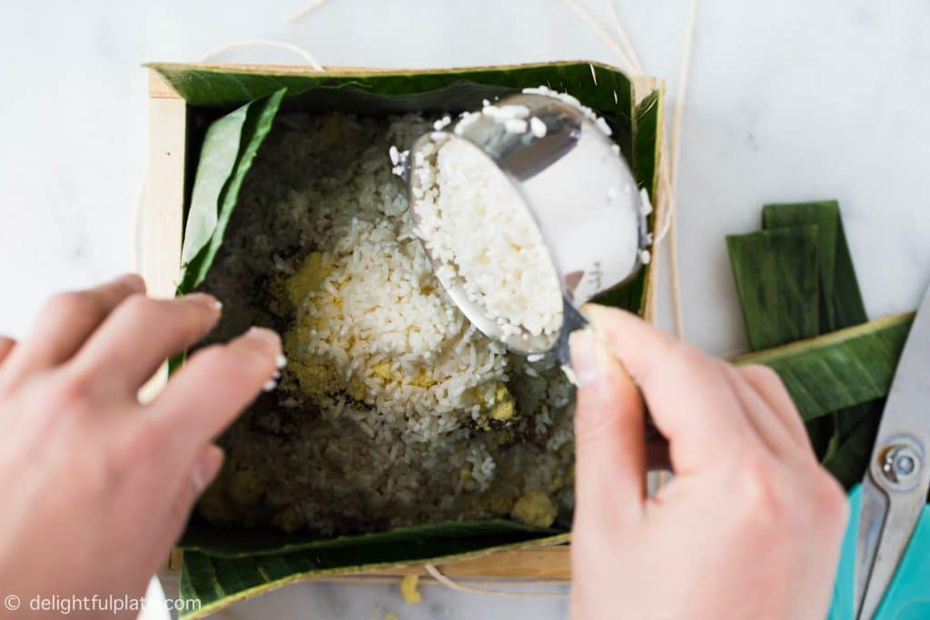 Vietnamese Square Sticky Rice Cake (Banh Chung) - Delightful Plate