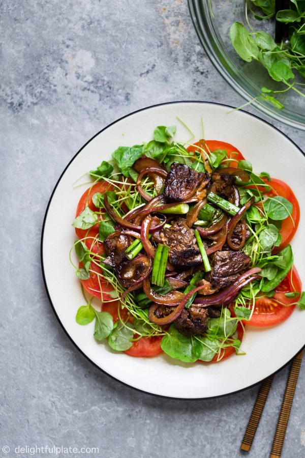 Vietnamese Shaking Beef (Bo Luc Lac) - Delightful Plate