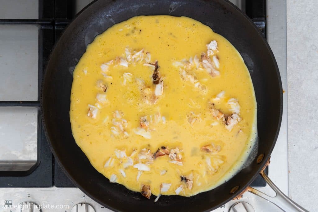 Easy Crab Scrambled Eggs - Delightful Plate