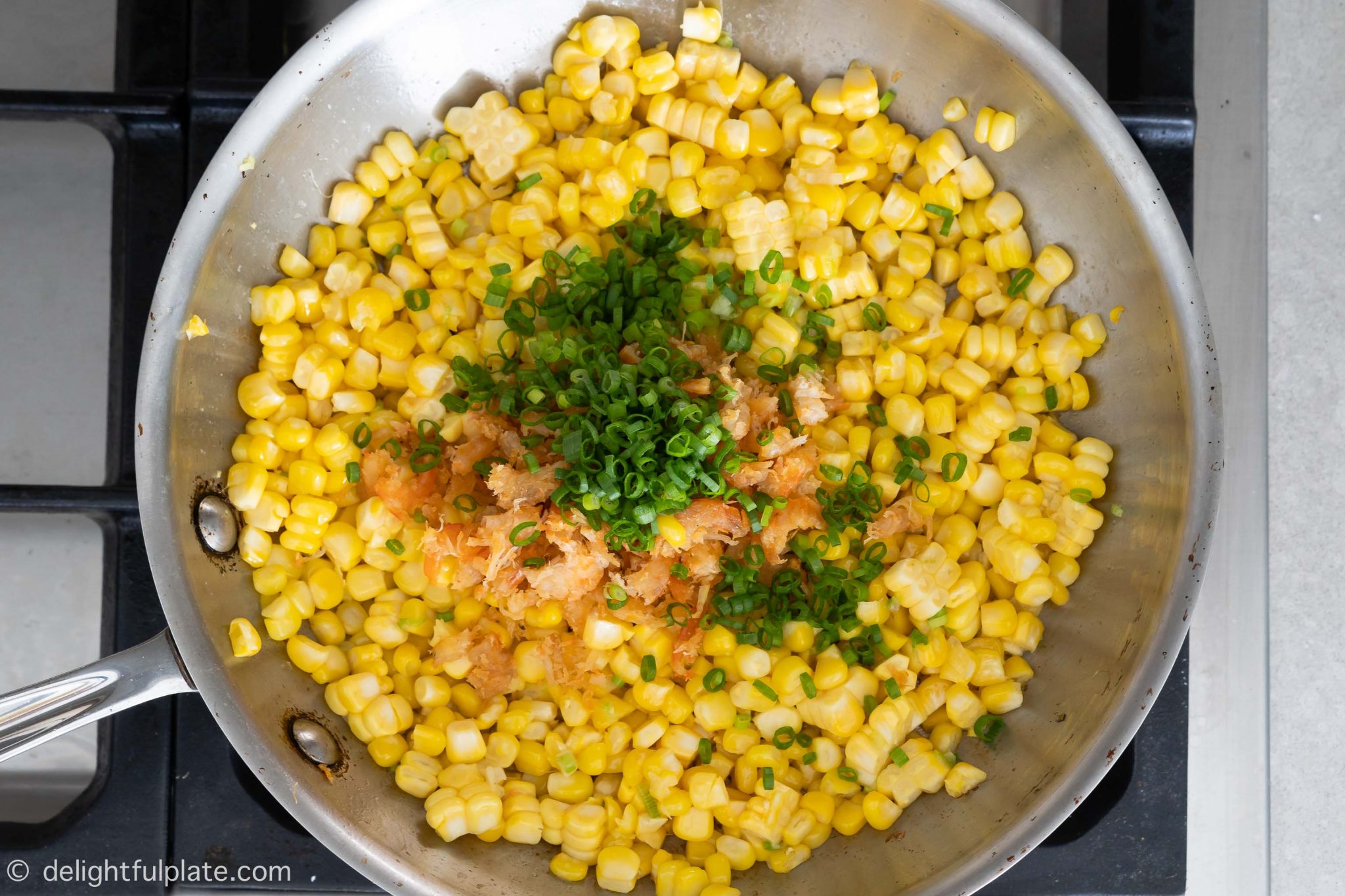 Bắp Xào (Vietnamese Sautéed Corn with Dried Shrimp) - Delightful Plate