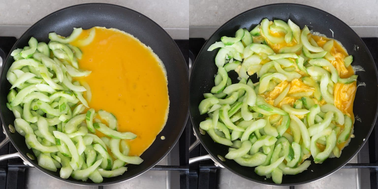 Stir-Fried Cucumber with Egg - Delightful Plate