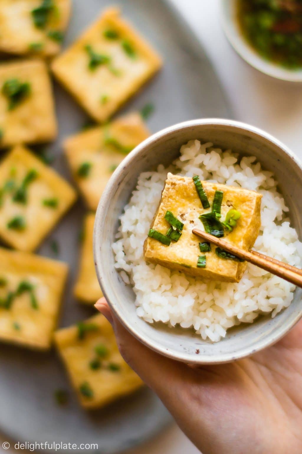 Vietnamese Fried Tofu with Scallions (Đậu Rán Tẩm Hành) - Delightful Plate