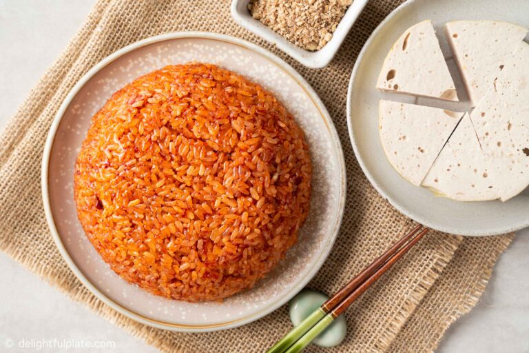 Xôi Gấc (Vietnamese Red Sticky Rice) - Delightful Plate