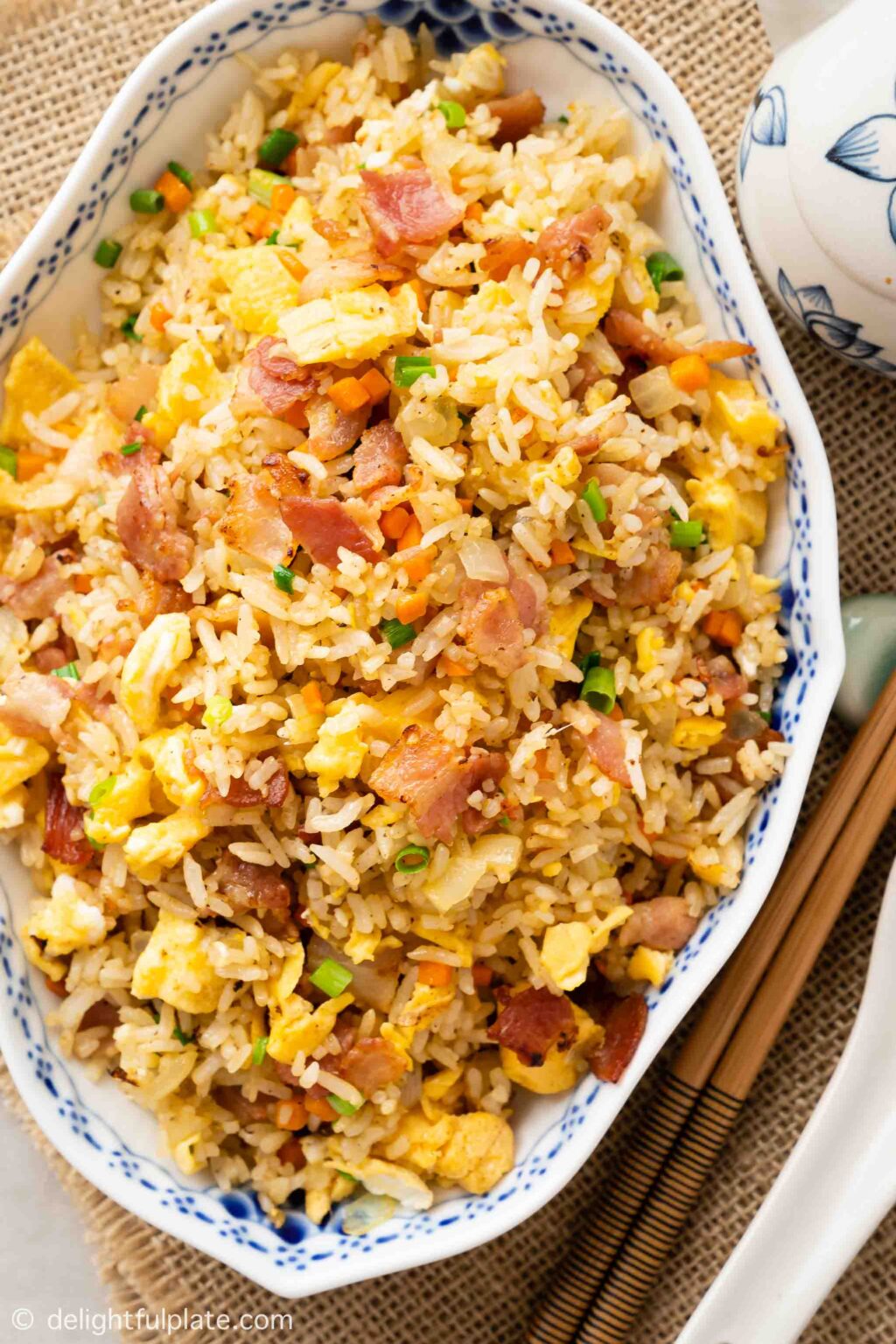Bacon Fried Rice - Delightful Plate