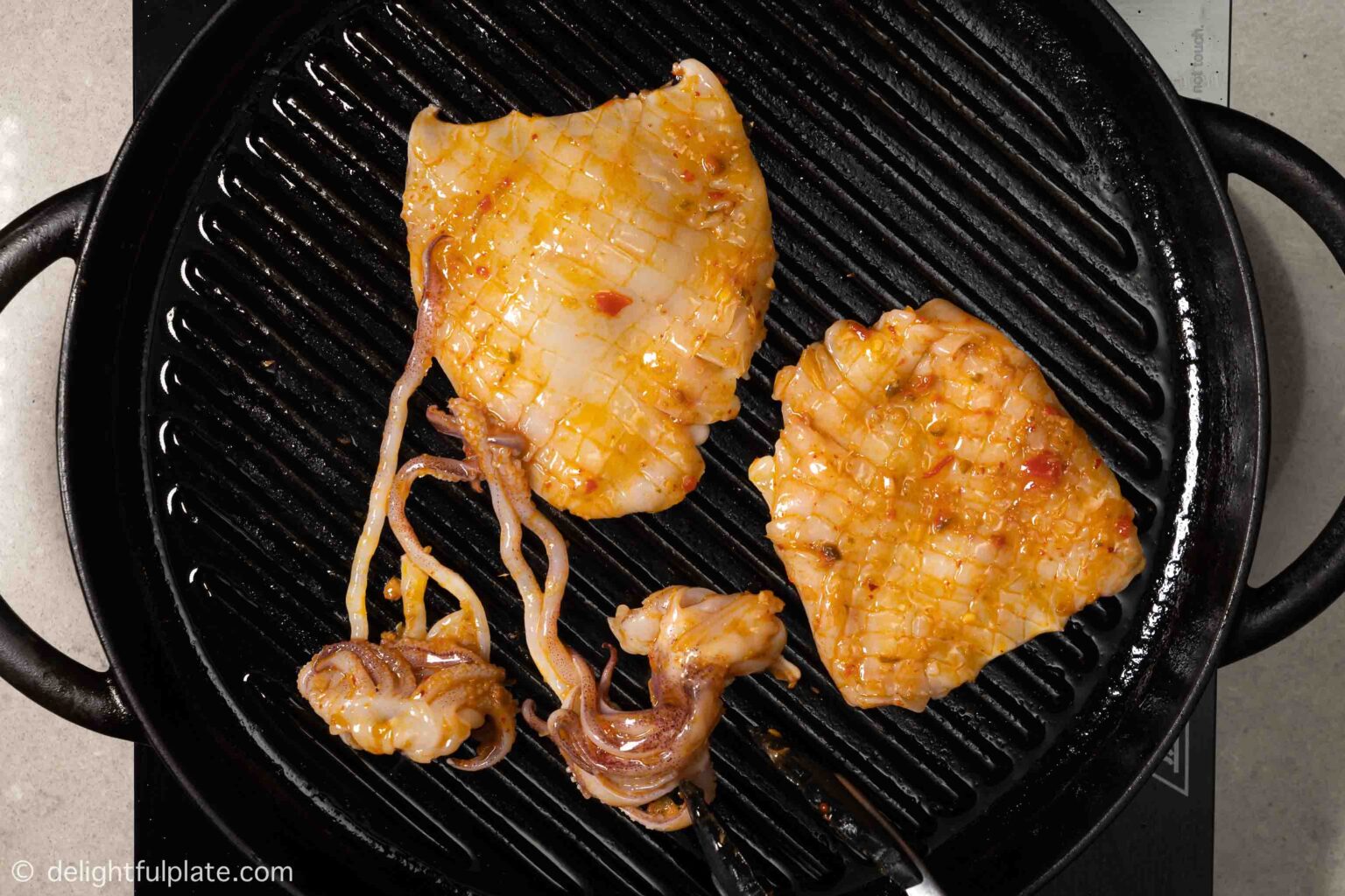 Spicy Grilled Squid - Delightful Plate