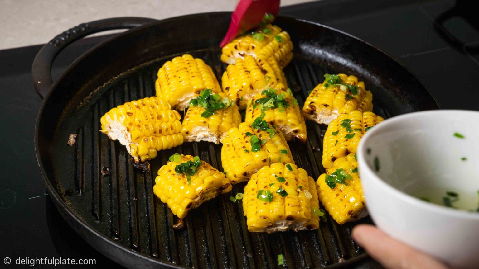Vietnamese Grilled Corn with Scallion Oil - Delightful Plate