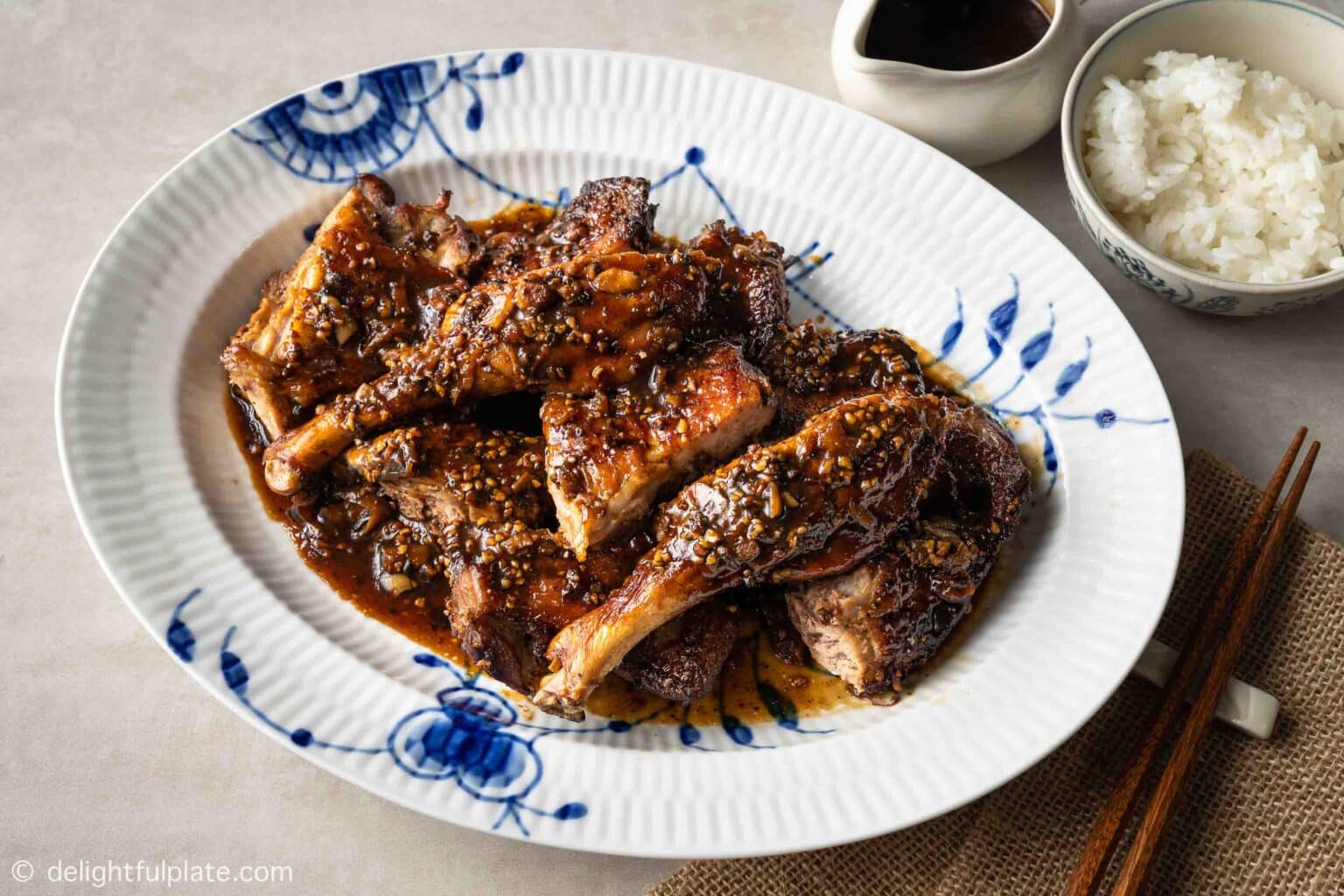 Roasted Duck Legs with Black Pepper Sauce - Delightful Plate