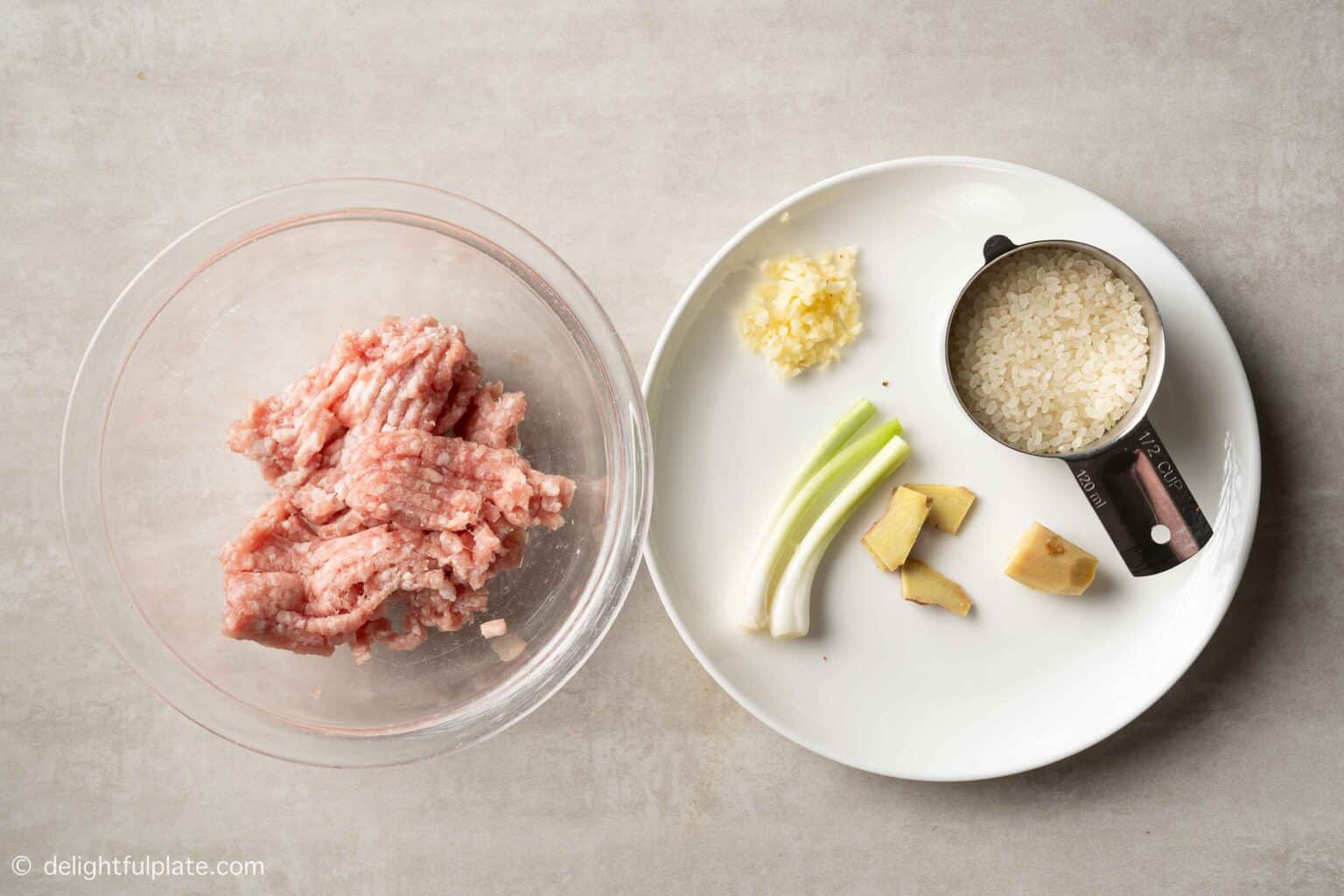 Easy Congee with Pork Meatballs - Delightful Plate