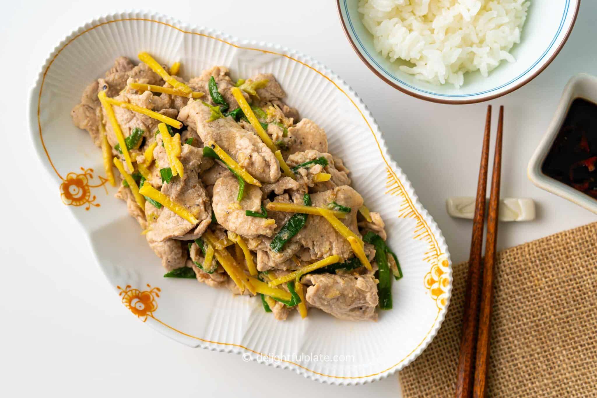 Vietnamese Scallion Ginger Pork Stir-fry (Thịt Rim) - Delightful Plate