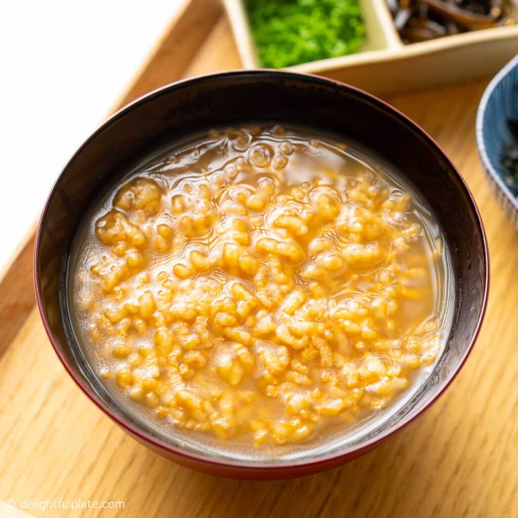 Japanese Roasted Tea Rice Porridge - Delightful Plate